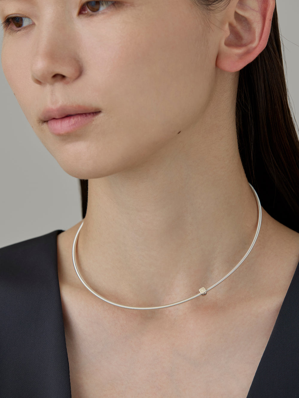 Spring Choker Custom-Silver-
