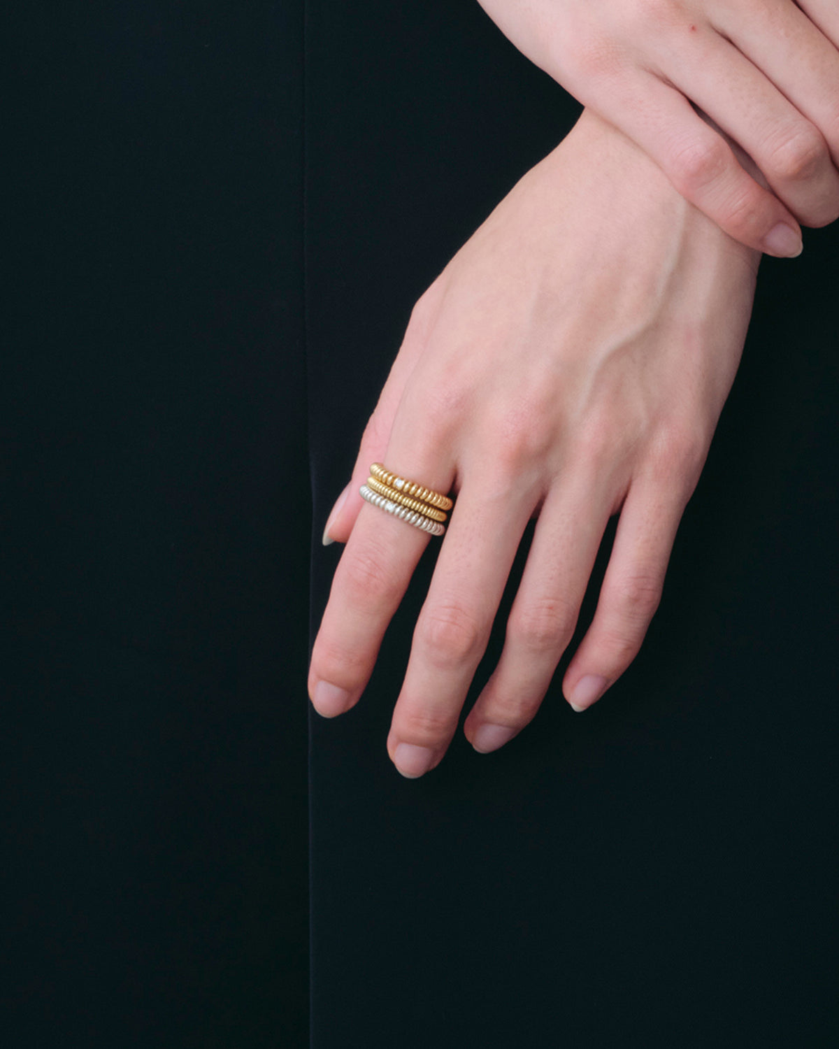 Spring Small Stone Ring -Gold-